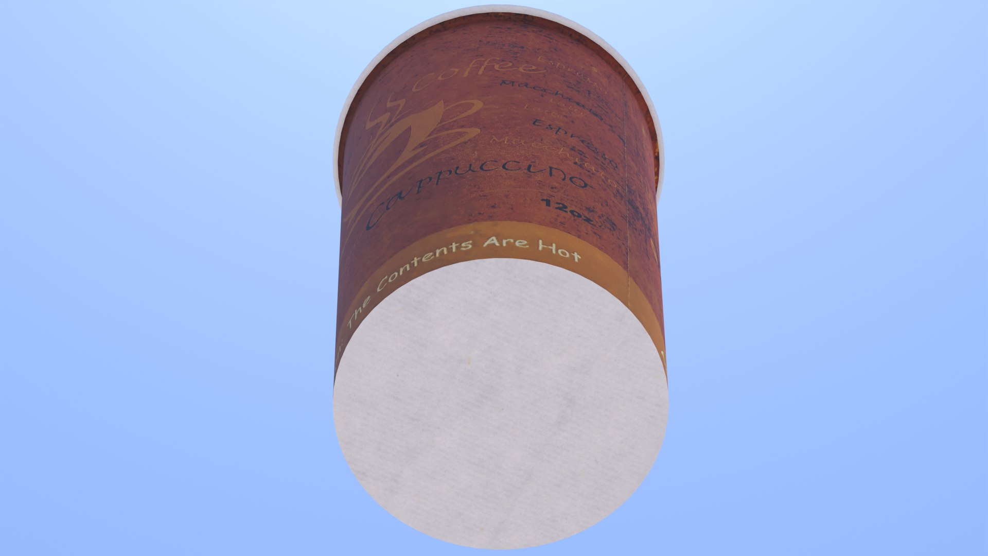 3D Cappuccino Paper Cup Model - TurboSquid 2239074