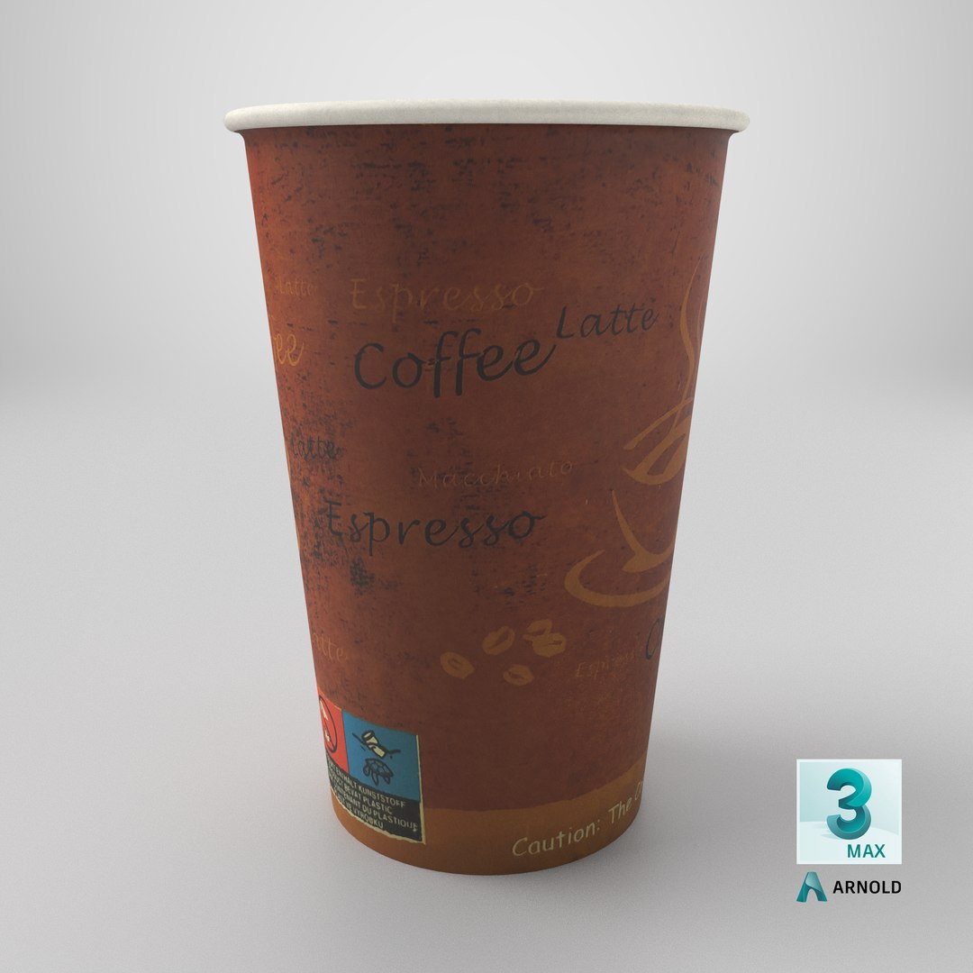 3D Cappuccino Paper Cup Model - TurboSquid 2239074