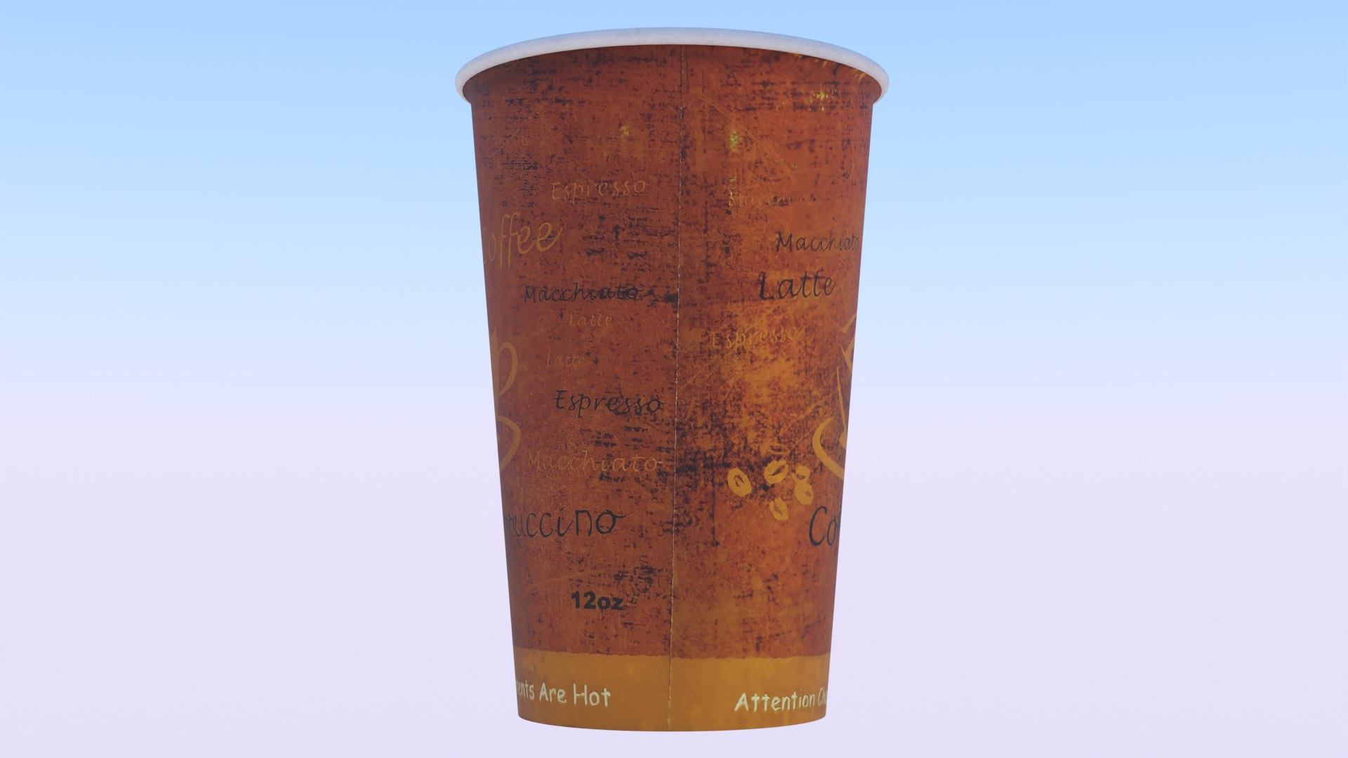 3D Cappuccino Paper Cup Model - TurboSquid 2239074