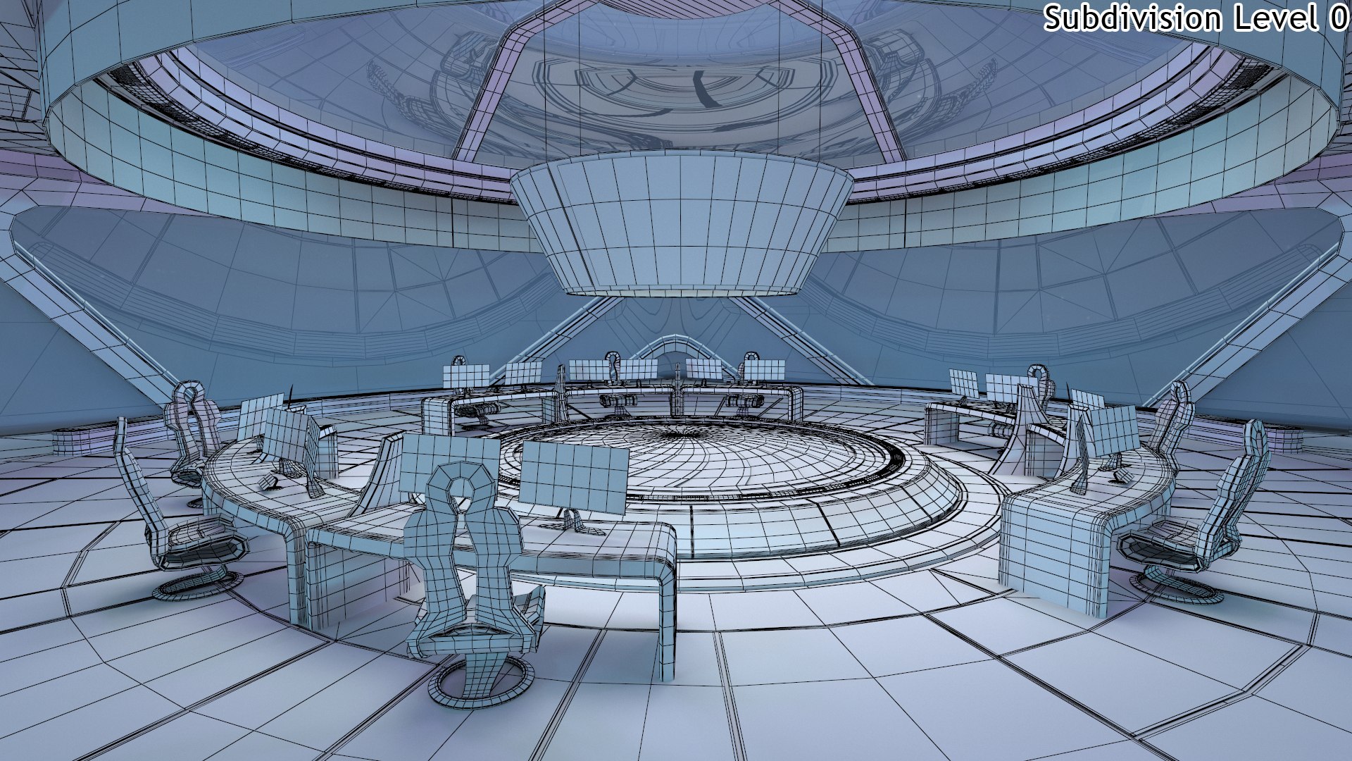 3D Futuristic Virtual Financial Exchange - TurboSquid 2207740