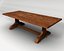 trestle table wood 3d 3ds