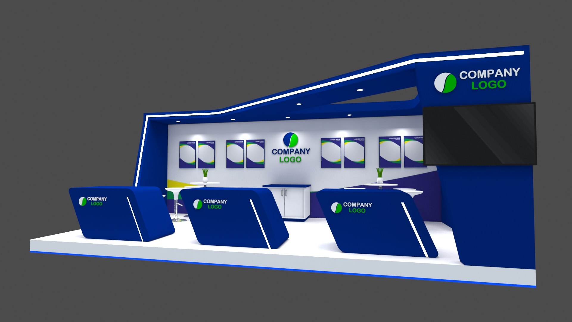 Booth 3x6 Hight 3D Model - TurboSquid 1582732