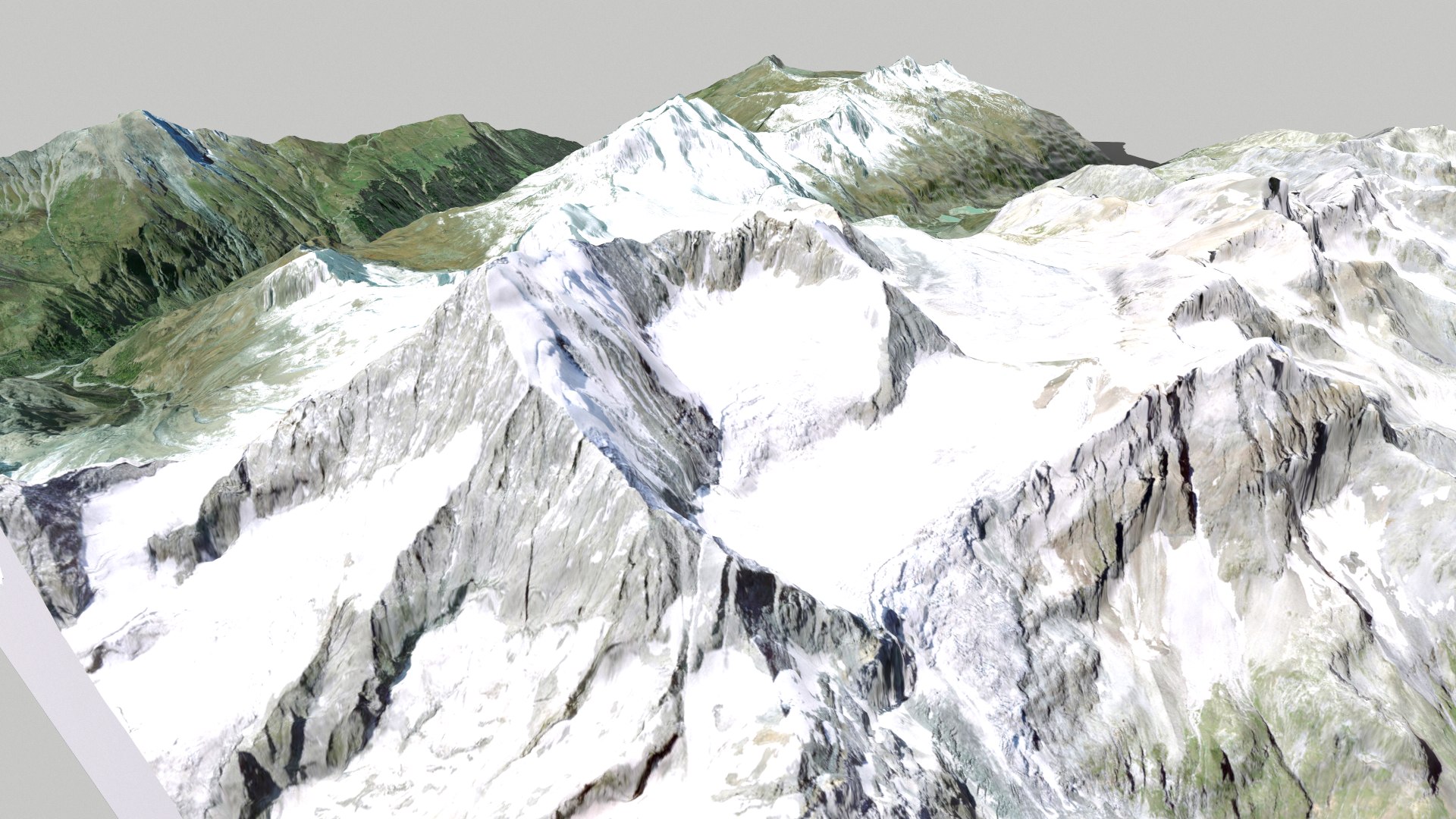 3D Mountain Landscape Weisshorn Pennine Alps In Switzerland Model ...
