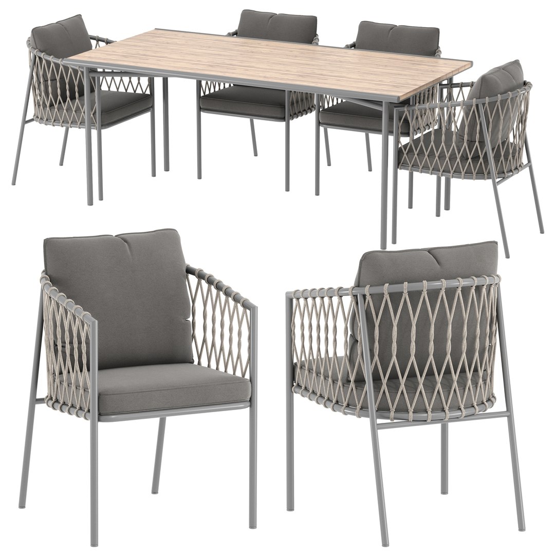 3D Model Sette Garden Orka Table And Chair - TurboSquid 2048685