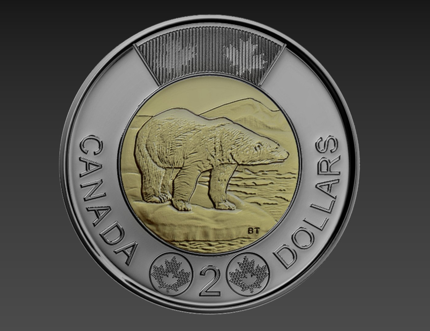 2 Dollars Canadian Coin 3D - TurboSquid 1222008