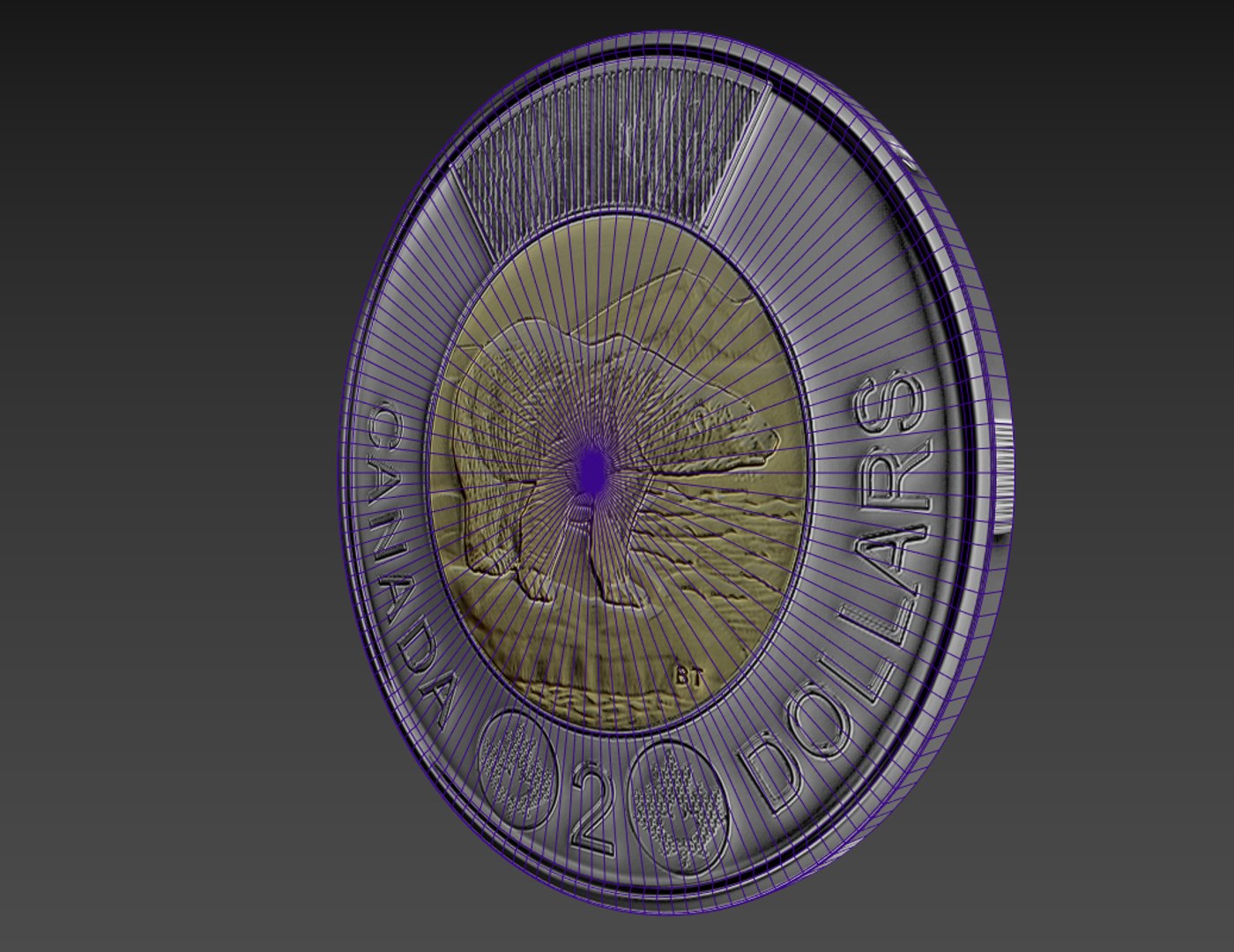 2 Dollars Canadian Coin 3D - TurboSquid 1222008