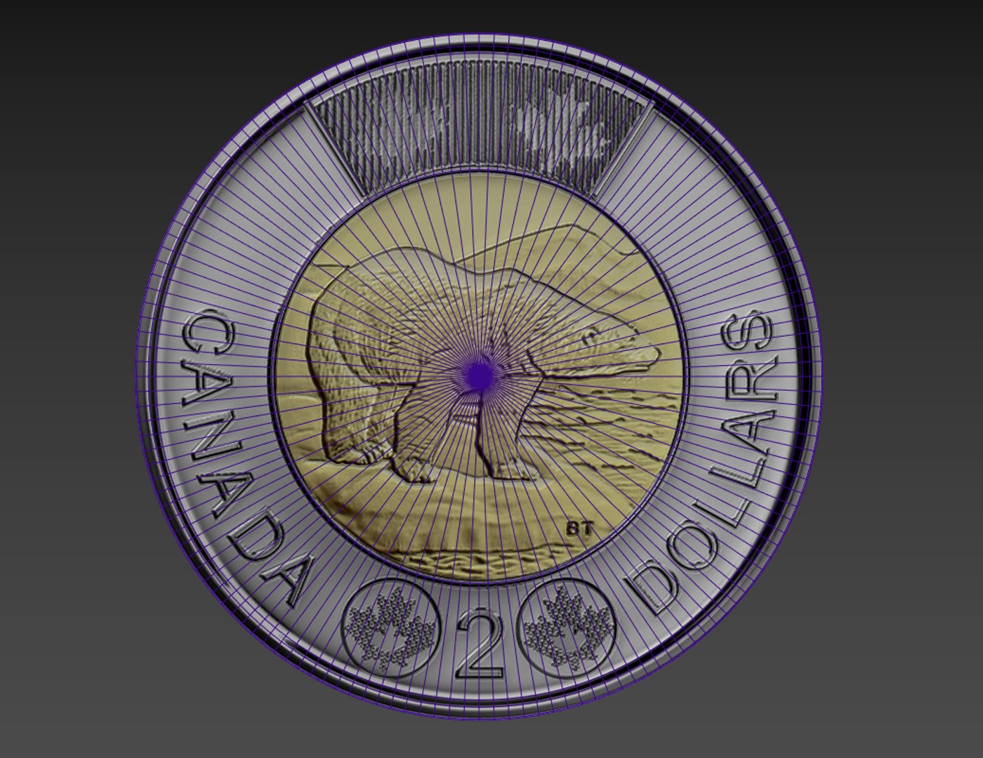 2 Dollars Canadian Coin 3D - TurboSquid 1222008