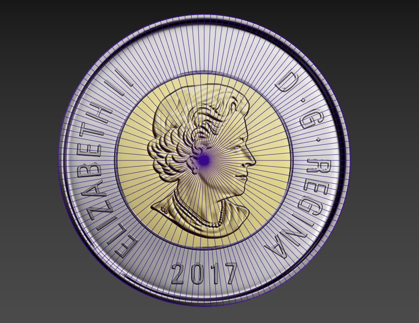 2 Dollars Canadian Coin 3D - TurboSquid 1222008