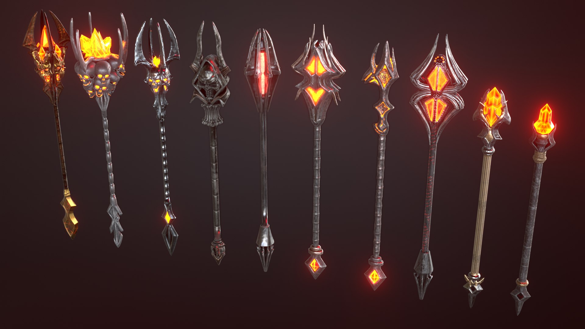 Staff Fantasy 3D Model - TurboSquid 1666812