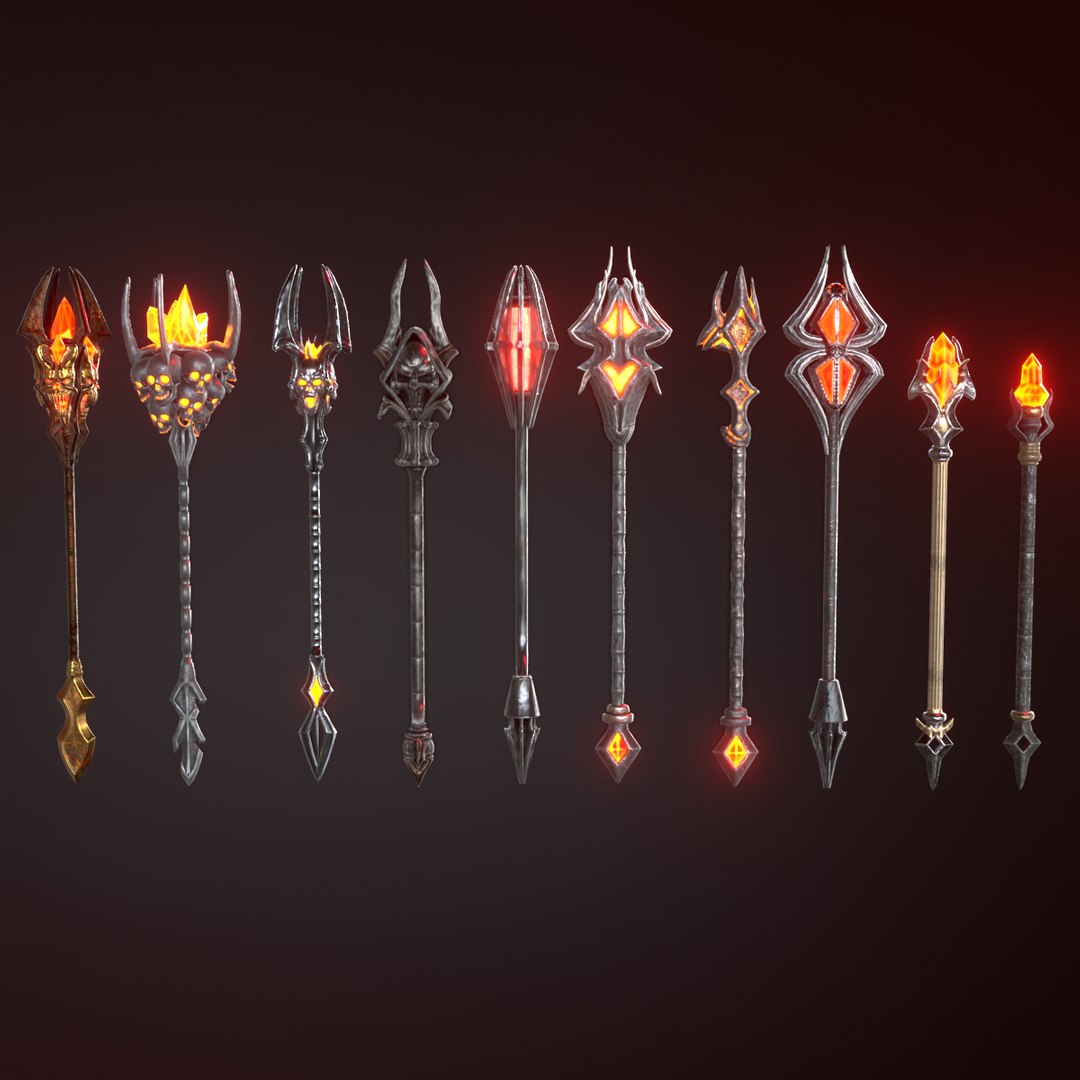 Staff Fantasy 3D Model - TurboSquid 1666812
