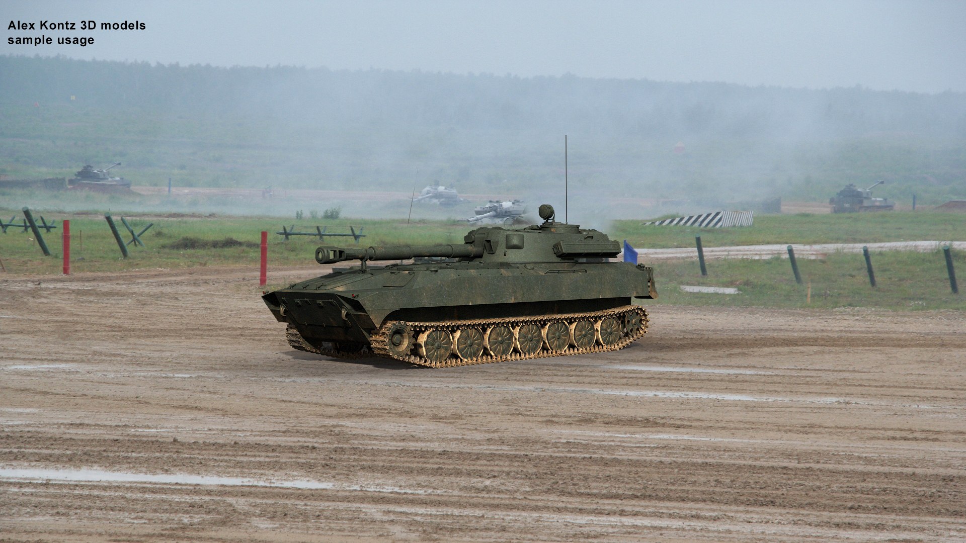 3D Model 2S1 Gvozdika - TurboSquid 2163705