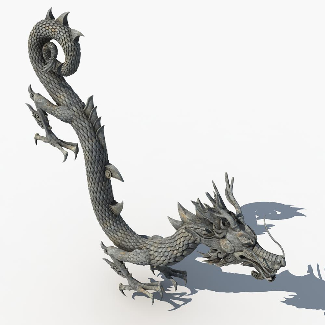 3d Asian Dragon Sculpture Sculpt
