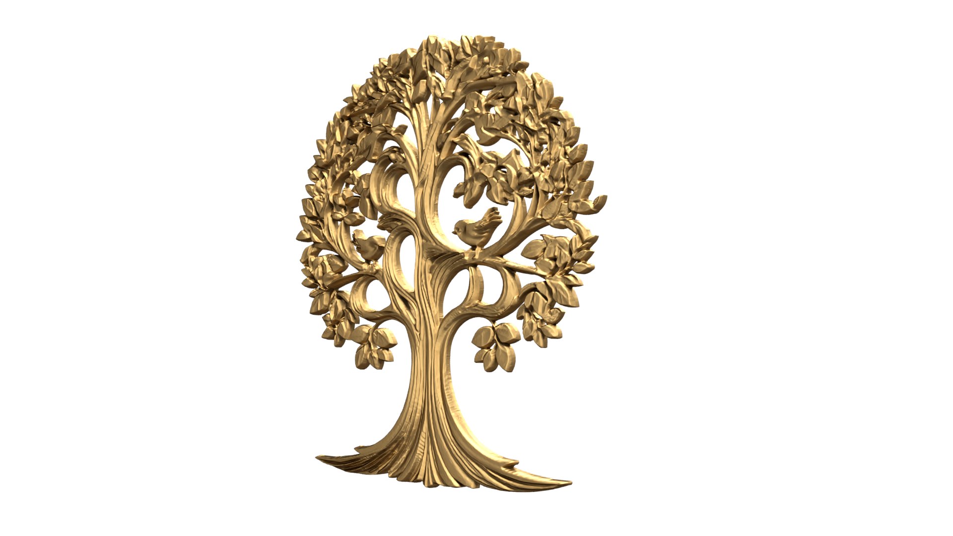 3D Decor Set Wall Panel Tree Relief Mural CNC 07 Model - TurboSquid 2261637