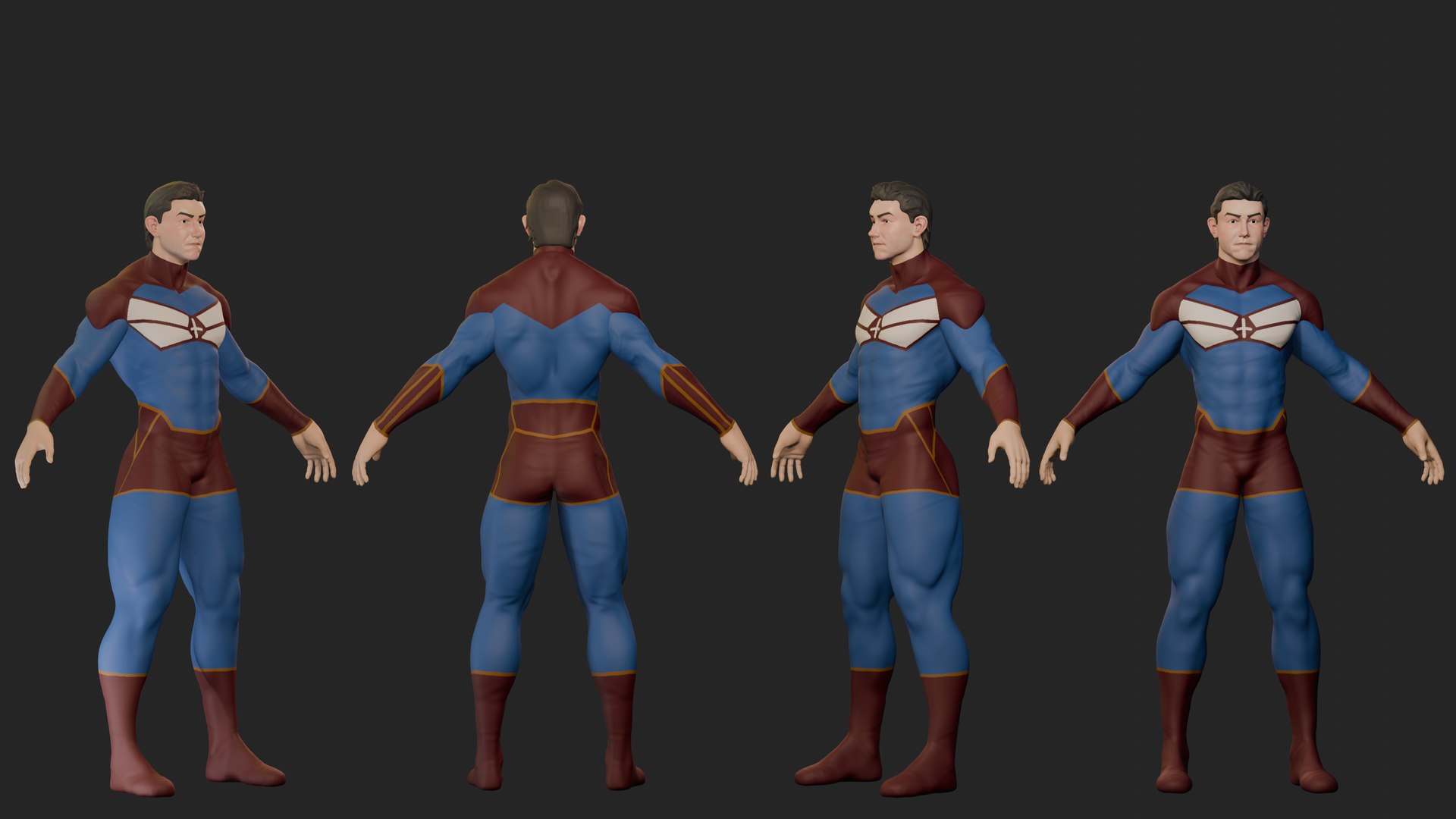 Free 3D SuperHero A Super Human Being 3D Sculpted Model Model ...