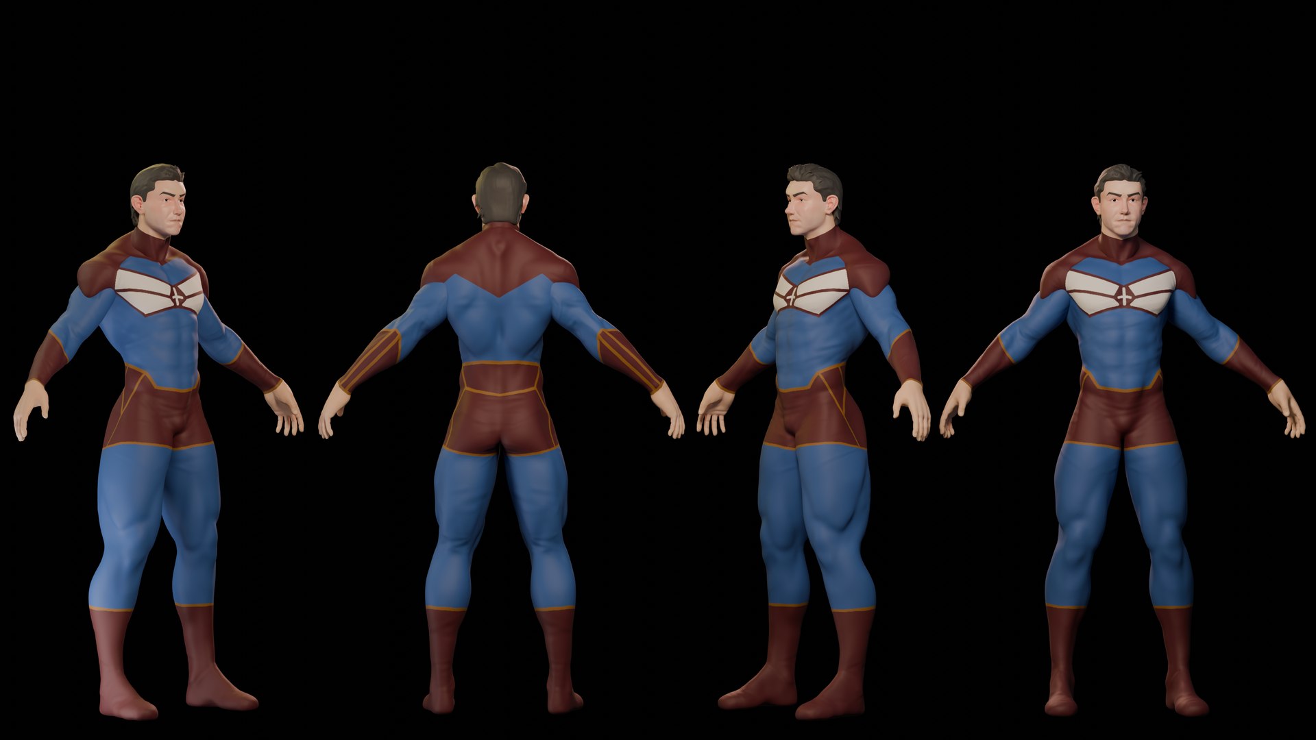 Free 3D SuperHero A Super Human Being 3D Sculpted Model Model ...