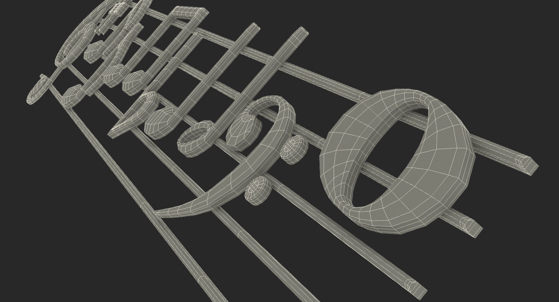 3D Plastic Music Stave Notes - TurboSquid 1430247