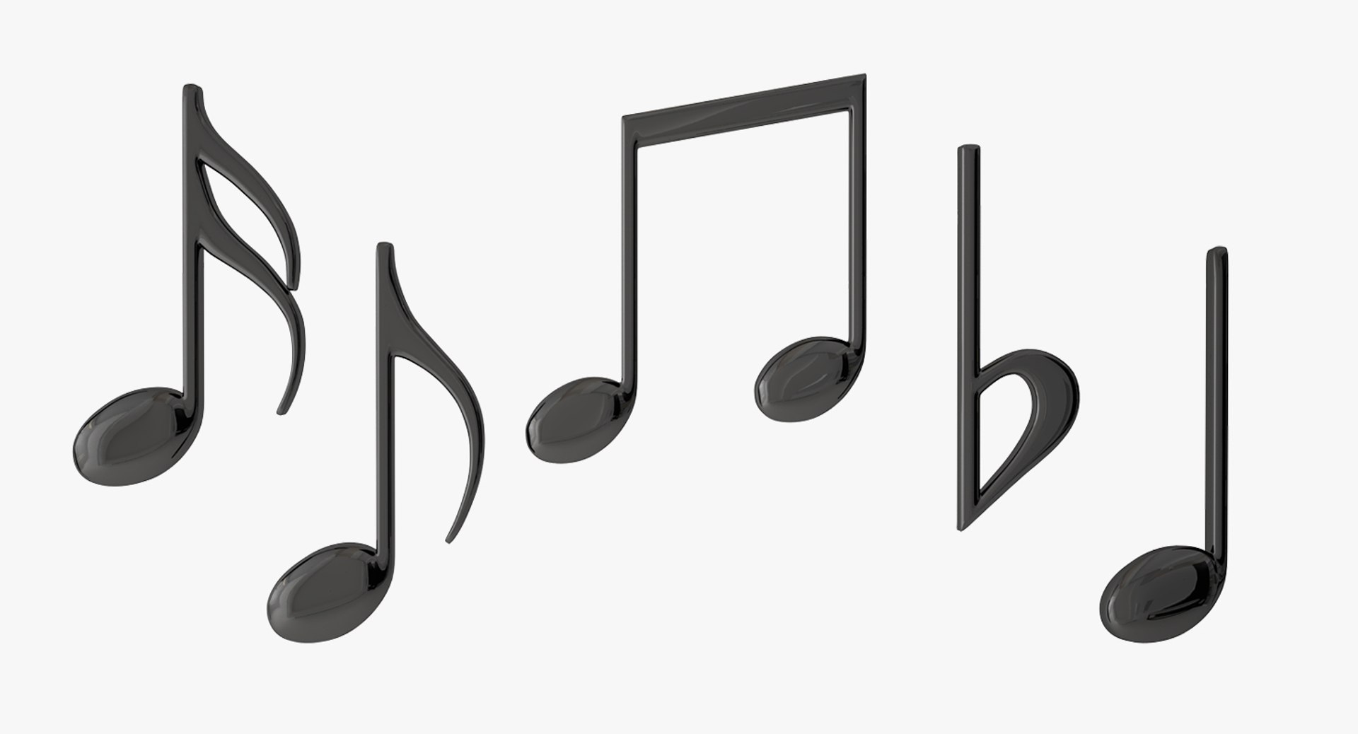 3D Plastic Music Stave Notes - TurboSquid 1430247