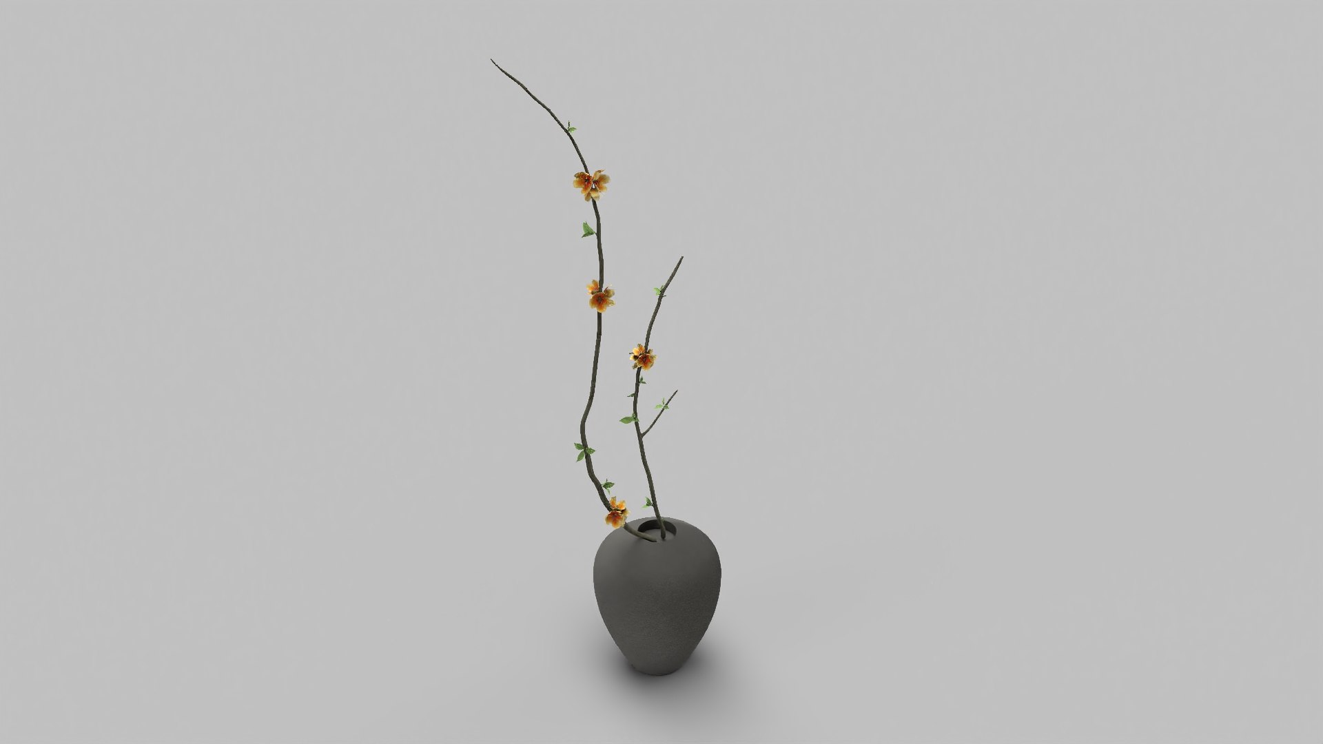 Potted tree branch model - TurboSquid 1623530