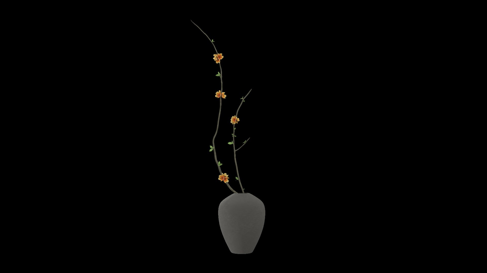 Potted tree branch model - TurboSquid 1623530