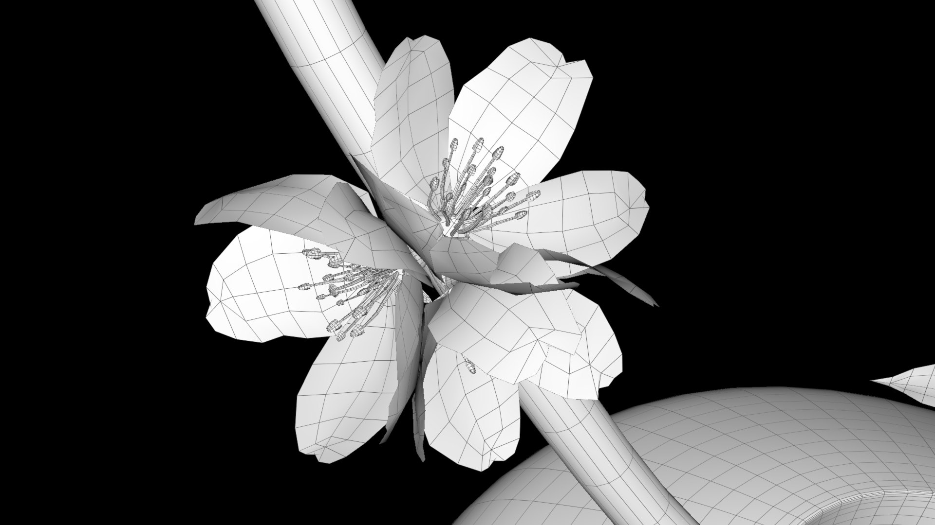 Potted tree branch model - TurboSquid 1623530