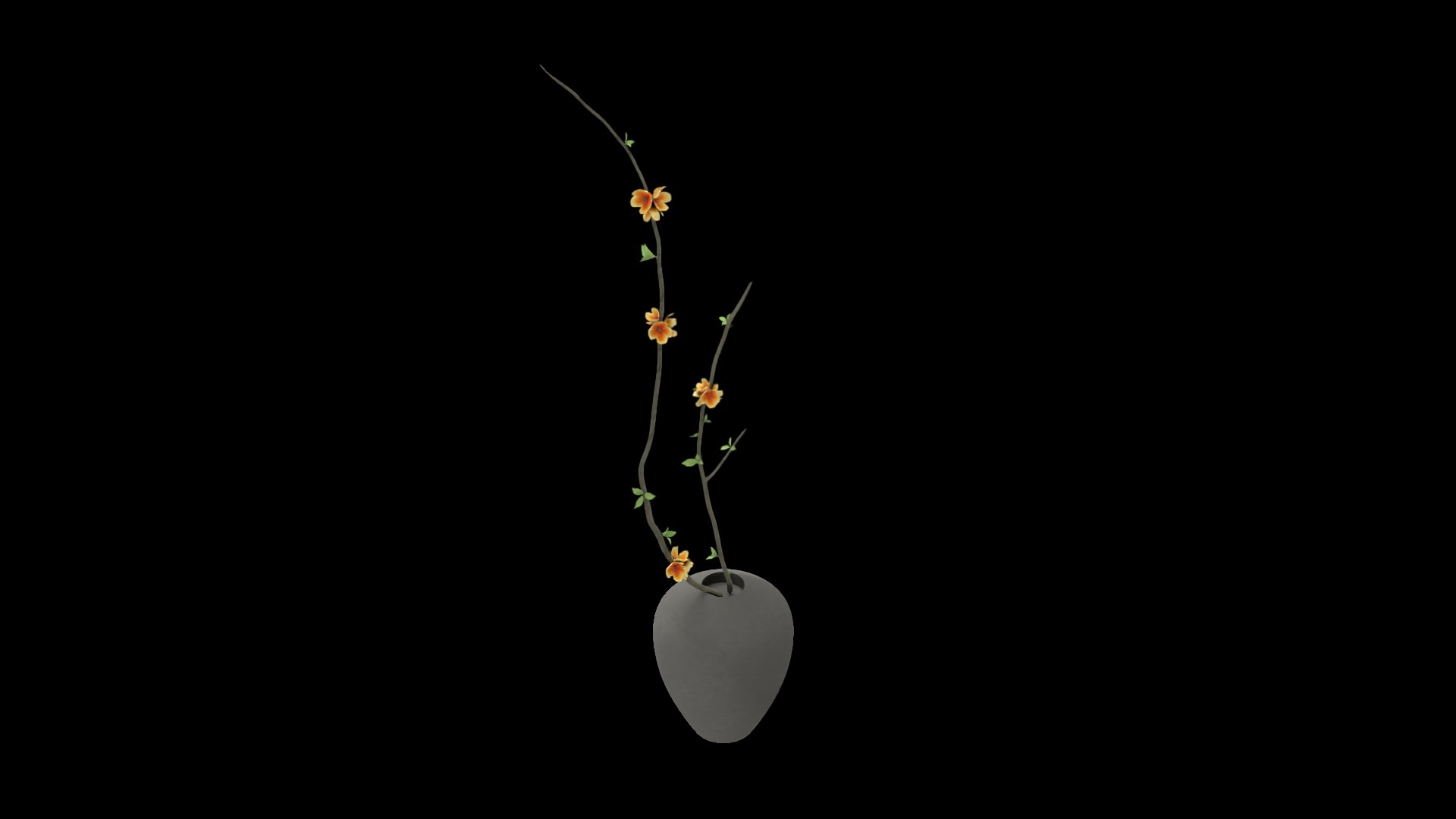 Potted tree branch model - TurboSquid 1623530
