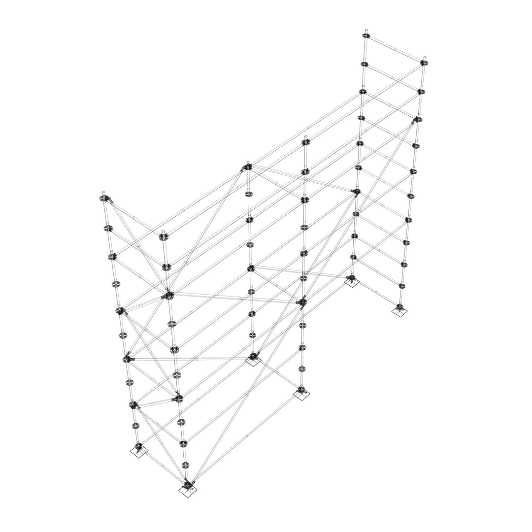 3D Layher Multidirectional Scaffolding Simple - TurboSquid 1494372