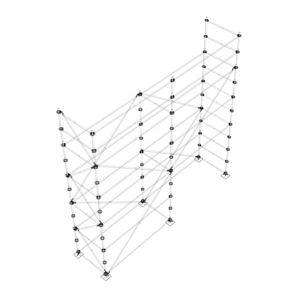 비계 간단한 타워-Layher 다 방향 비계 3D 모델 - TurboSquid 1494372