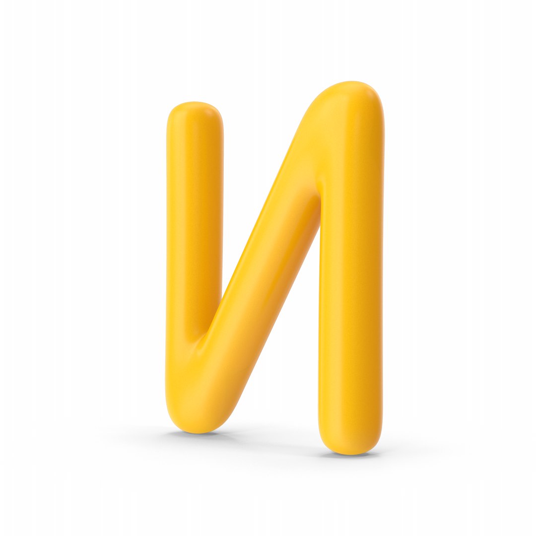 3D Letter N Orange - TurboSquid 1865787