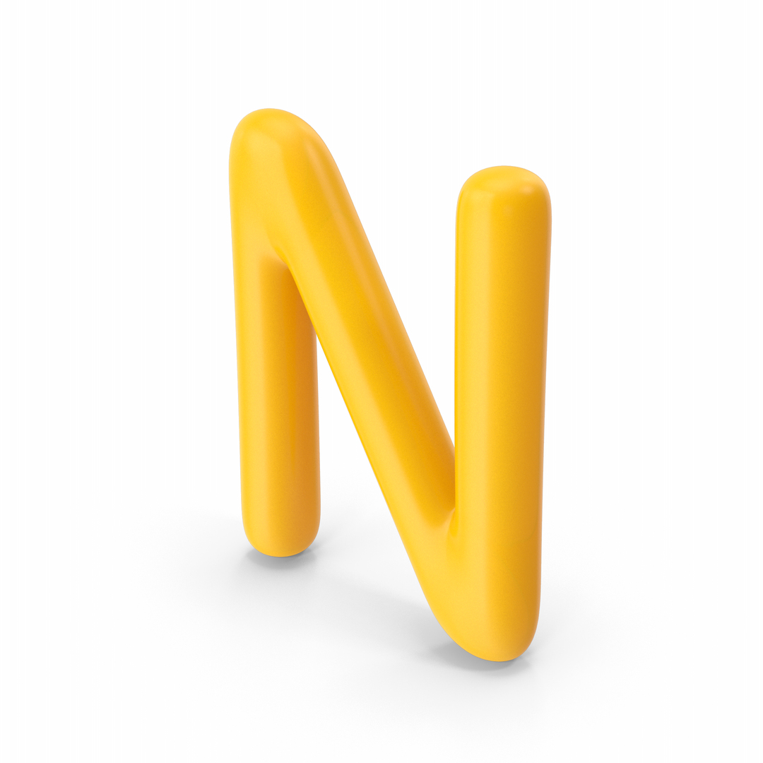 3D Letter N Orange - TurboSquid 1865787