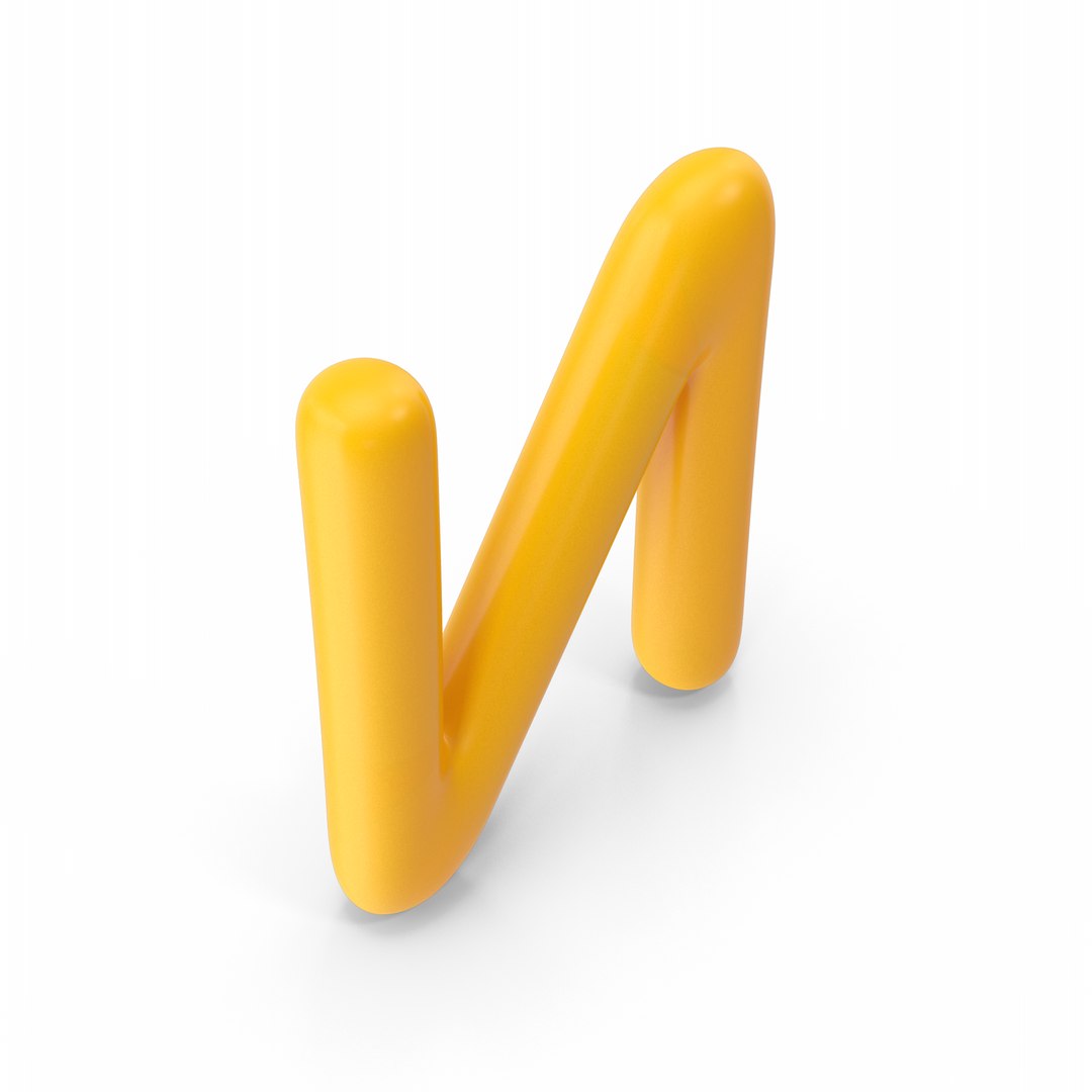 3D Letter N Orange - TurboSquid 1865787
