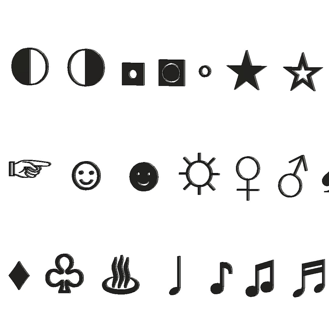 3D Model Symbols Set7 Cg Cad - TurboSquid 1192989