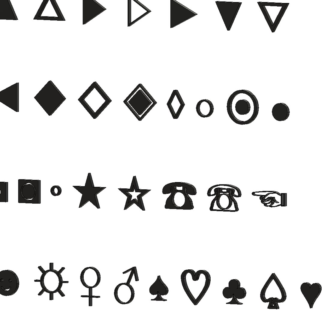 3D Model Symbols Set7 Cg Cad - TurboSquid 1192989