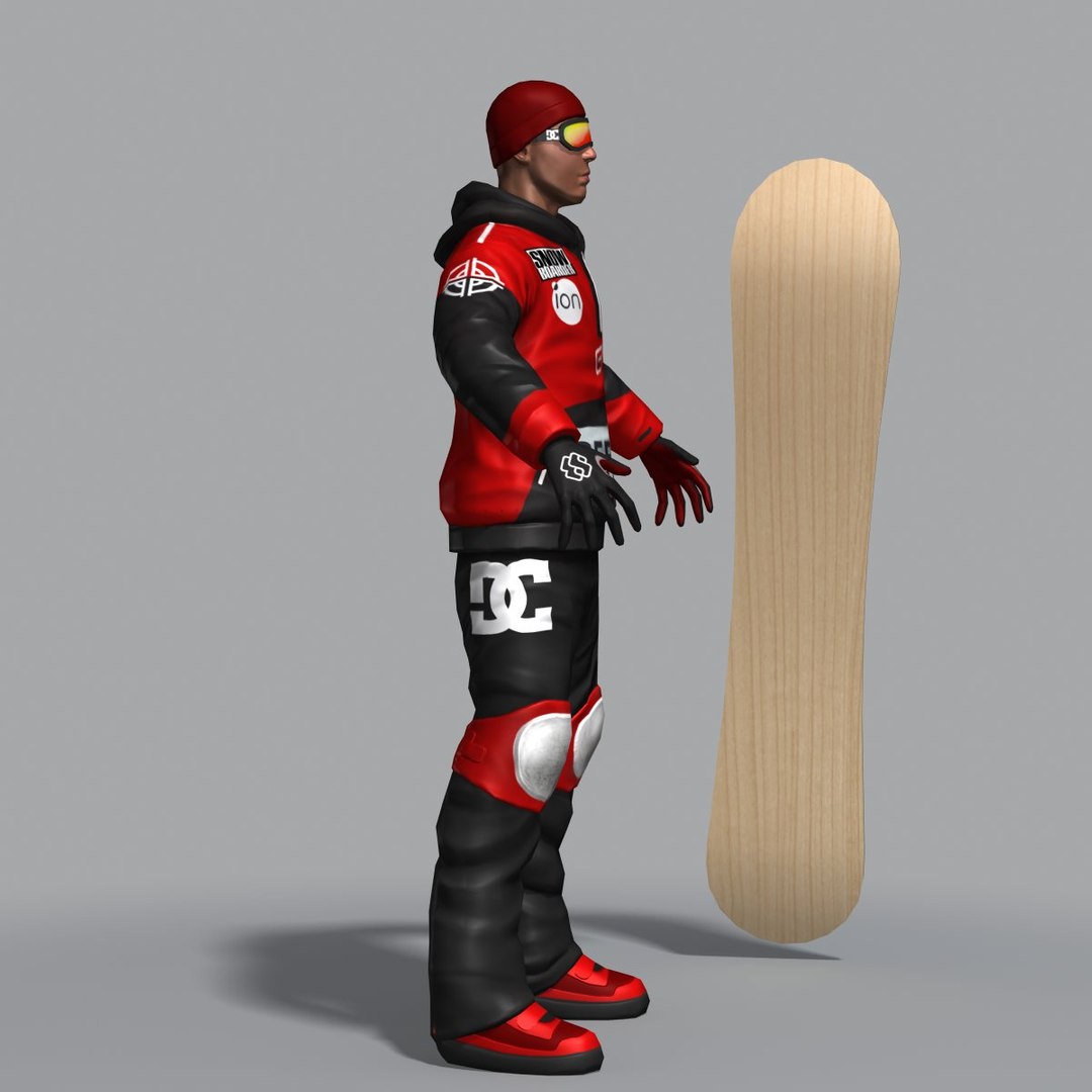 Snowboarder 3d Model