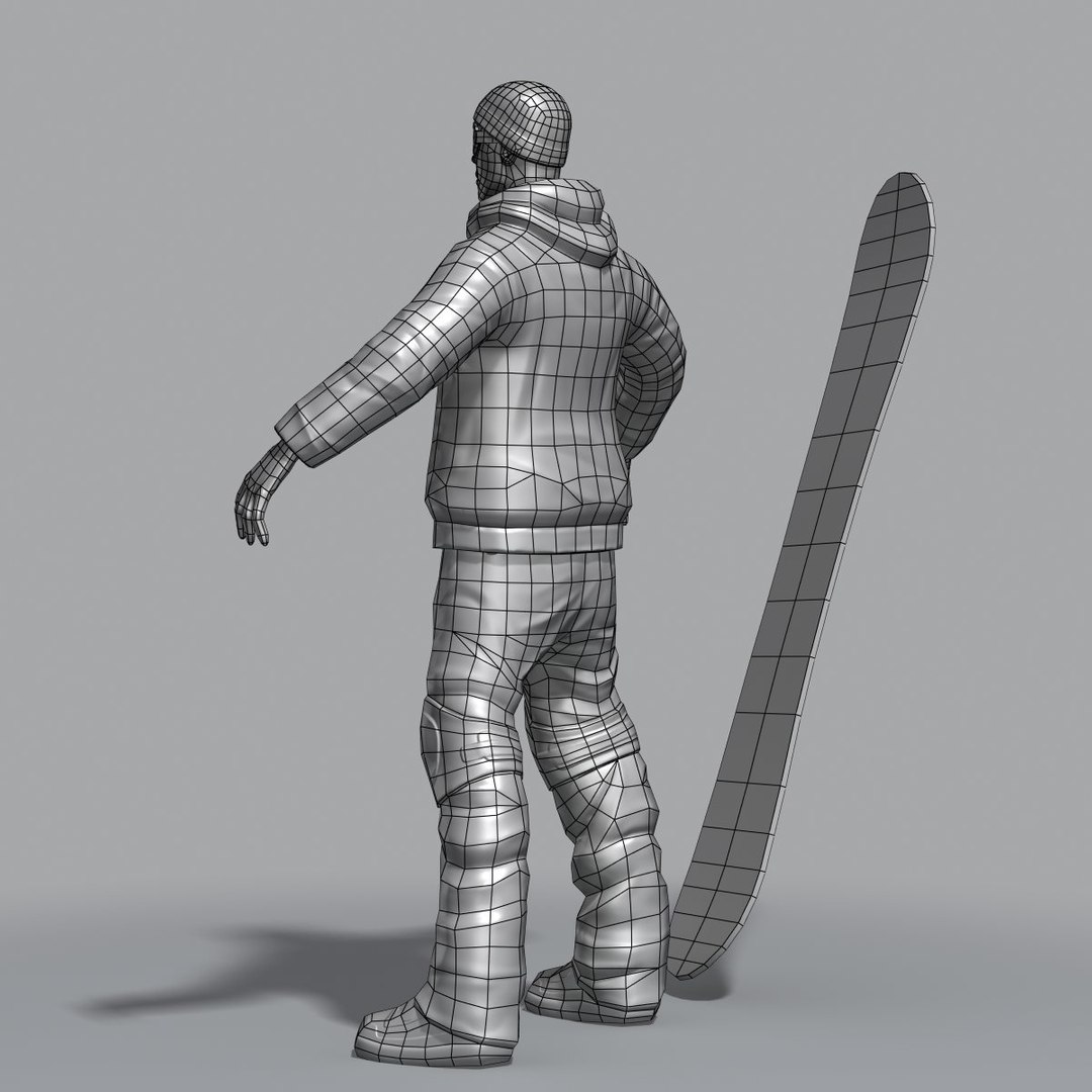 Snowboarder 3d Model