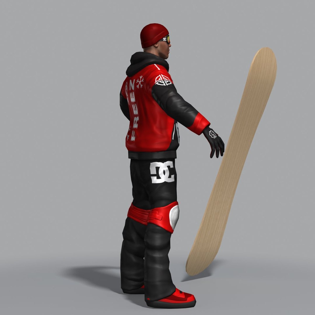 Snowboarder 3d Model