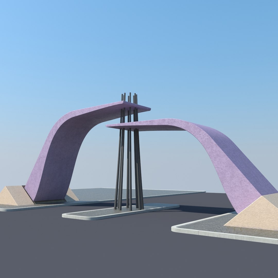 3d Gate Entrance Model