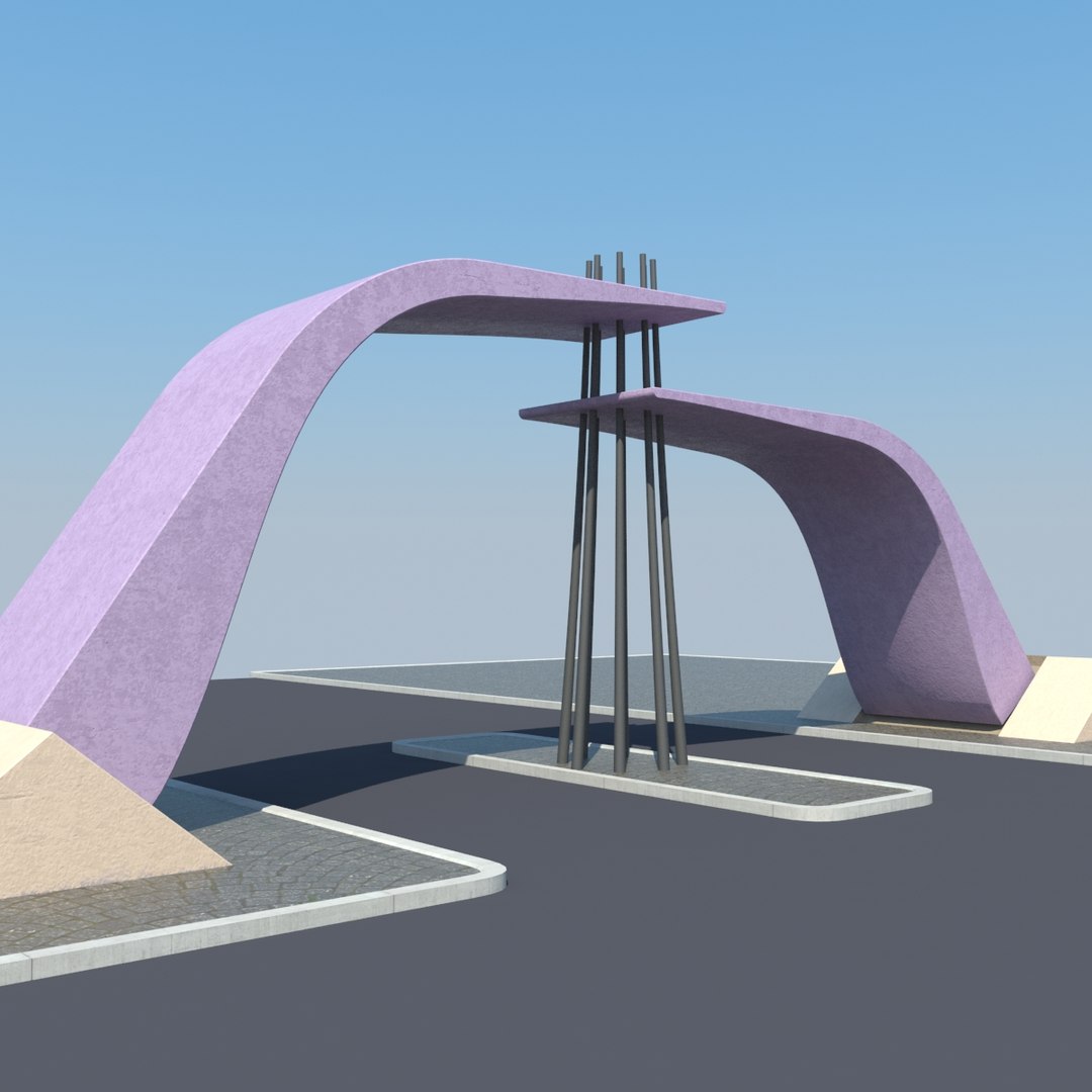 3d Gate Entrance Model