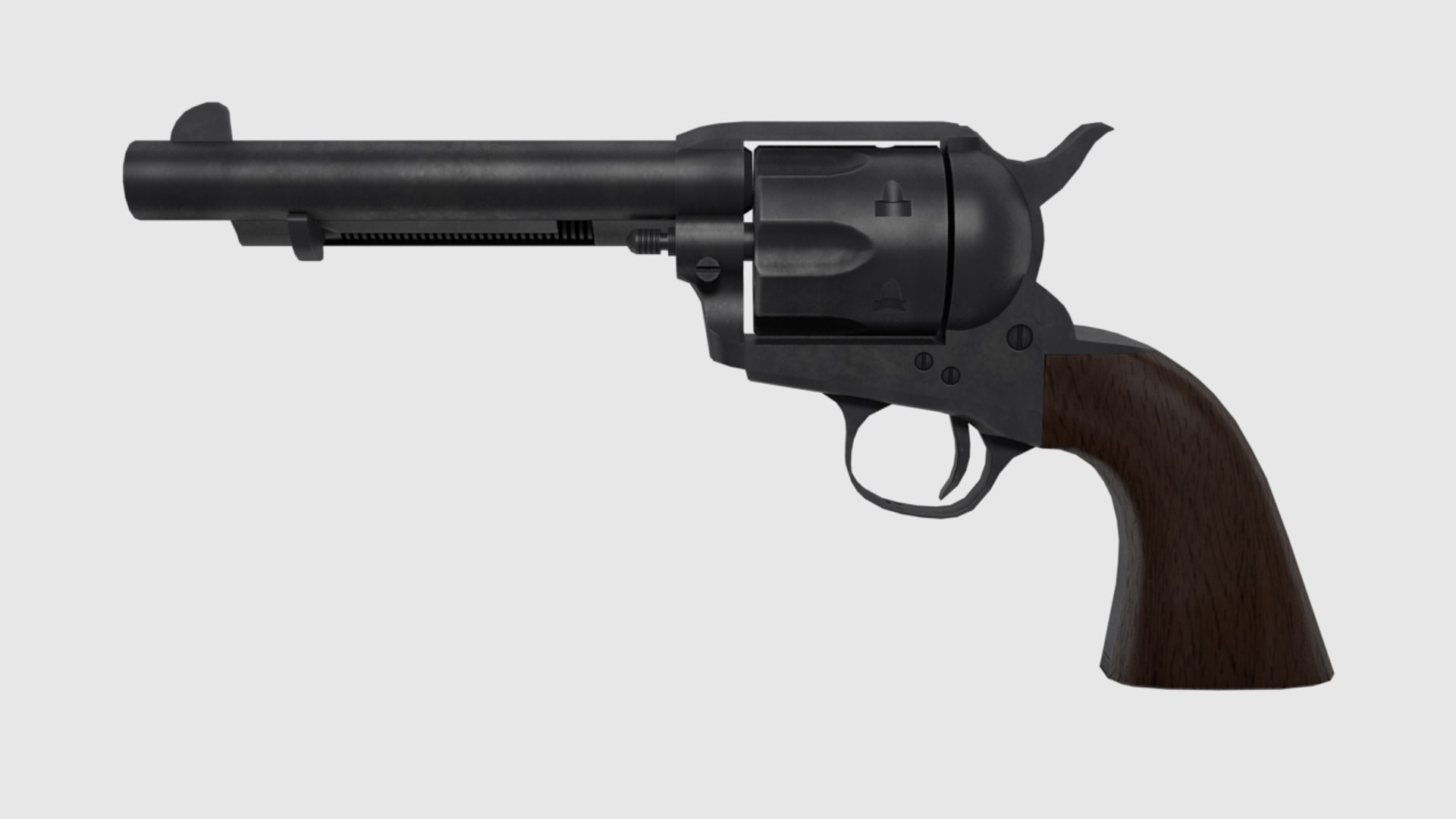 3D 45 Caliber Revolver - TurboSquid 1203561