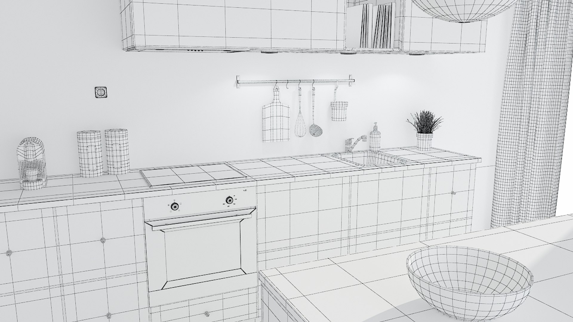 3d kitchen scene