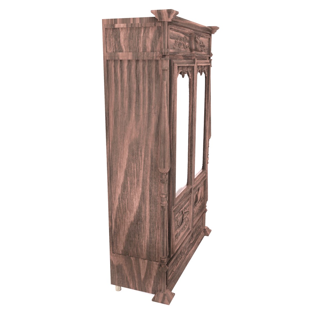 Hunting style bookcase 3D - TurboSquid 1999445