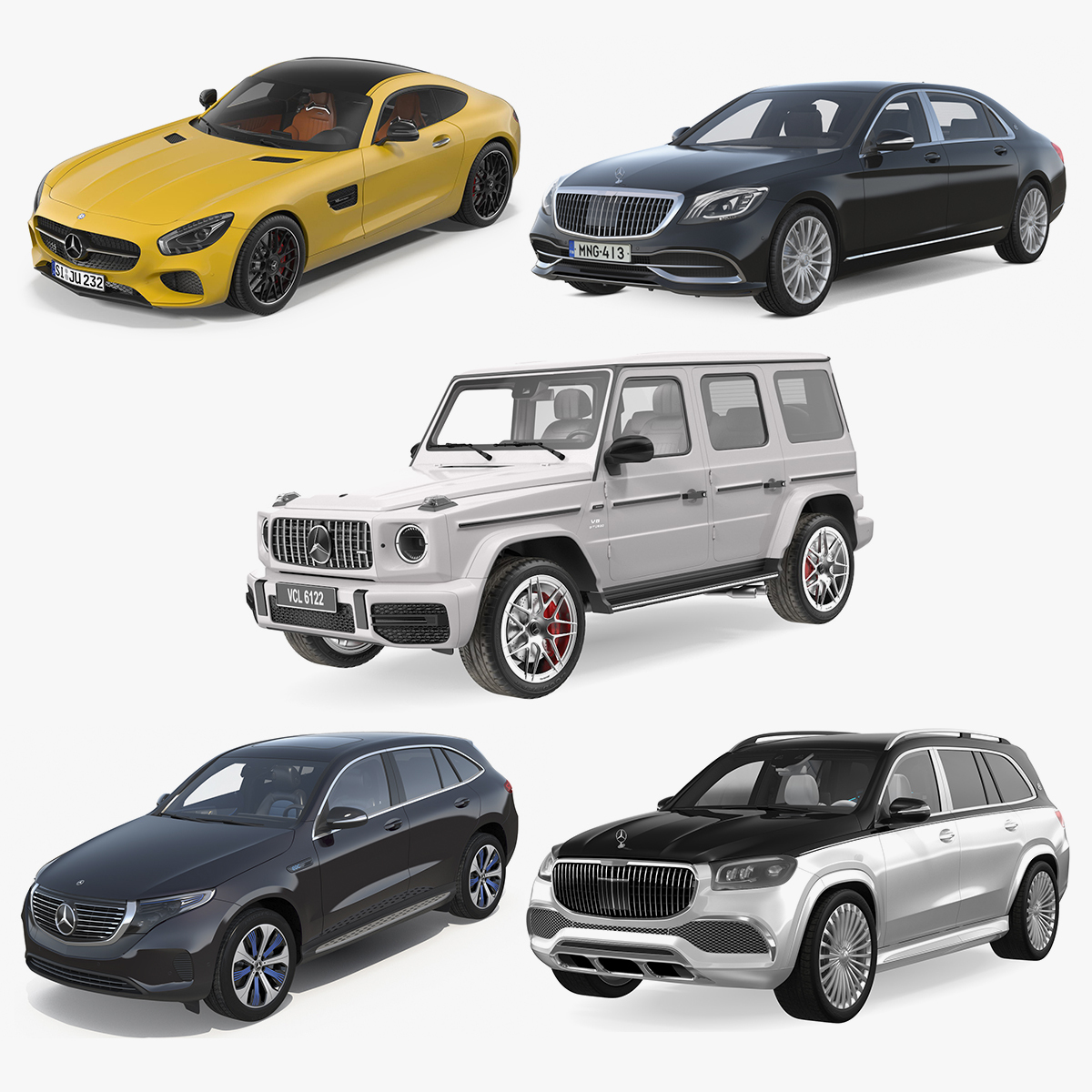 3D Mercedes Benz Cars Collection 2 model - TurboSquid 1766808