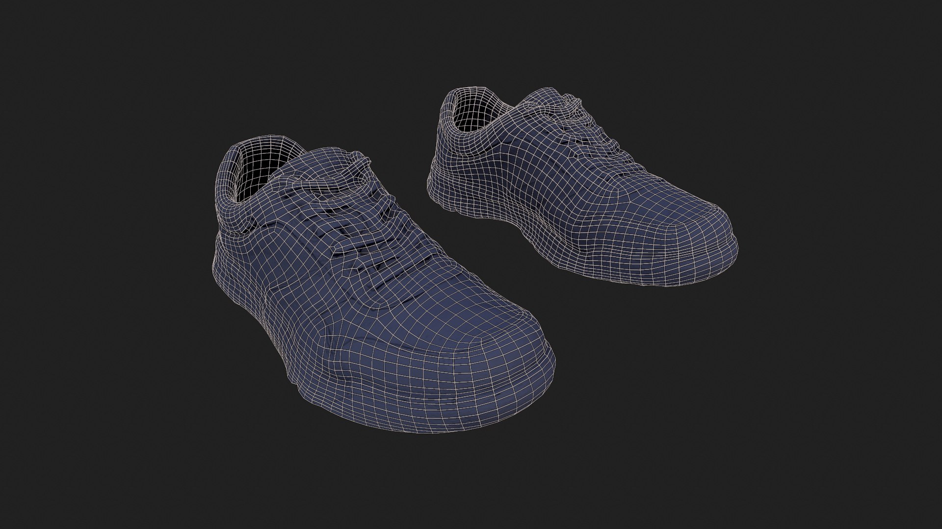 Pair sneakers shoe 3D model - TurboSquid 1492111