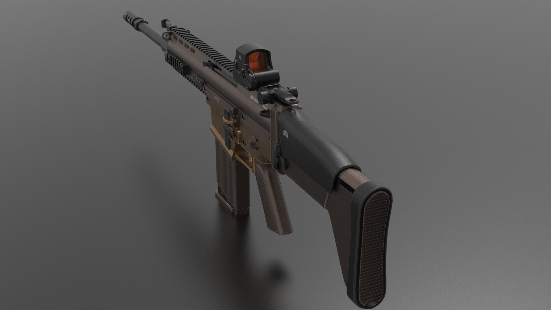 FN Scar Gun 3D Model - TurboSquid 1862315