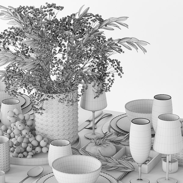 3D Tableware set - TurboSquid 1743037
