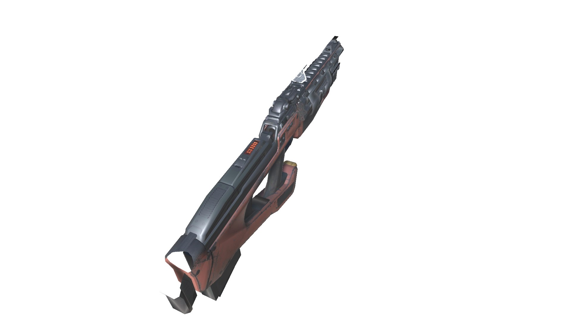 3D 29-assault Rifle Gauss-gun Model 3d Game Ready Model Low-poly 3D ...