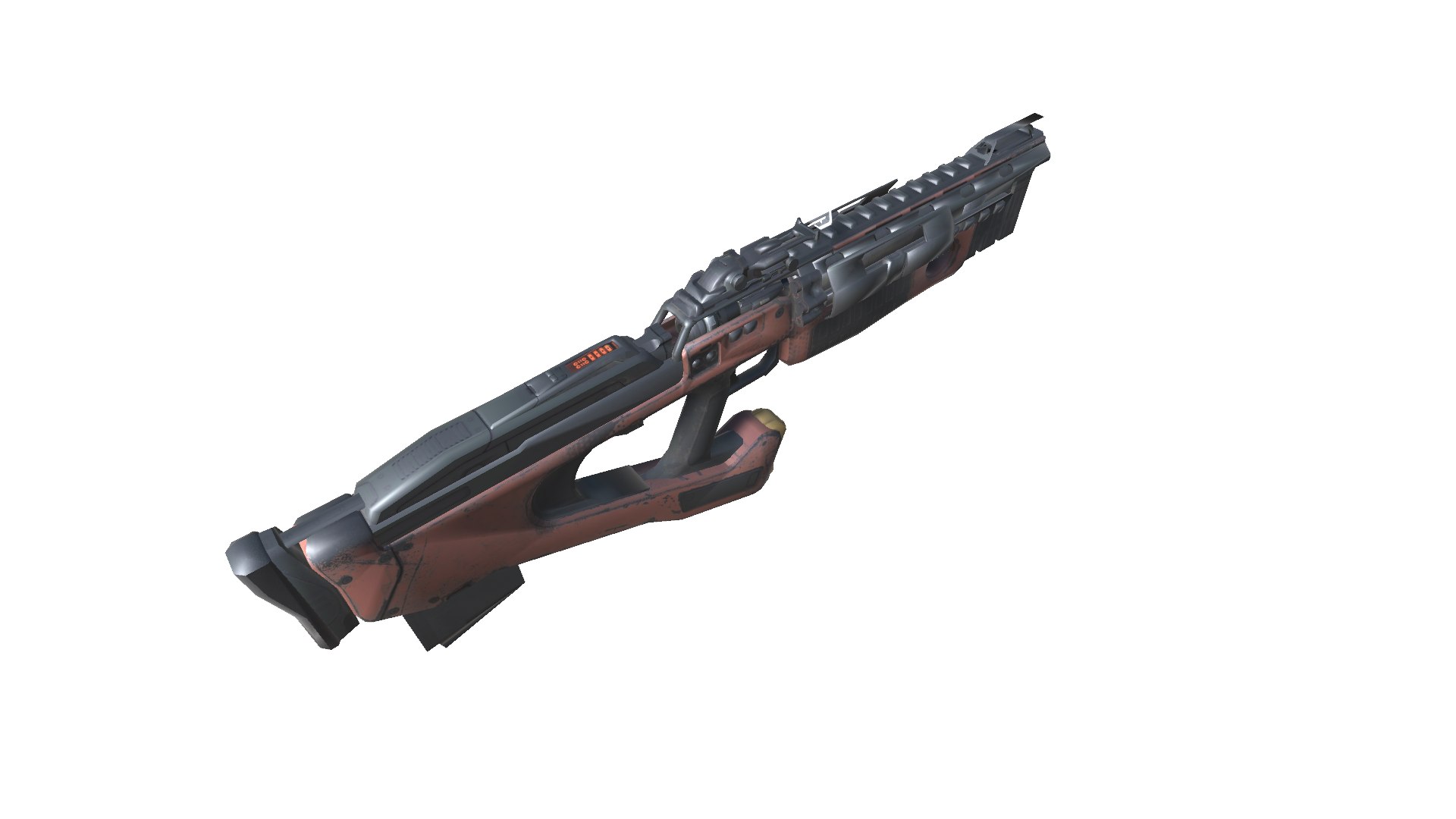 3D 29-assault Rifle Gauss-gun Model 3d Game Ready Model Low-poly 3D ...