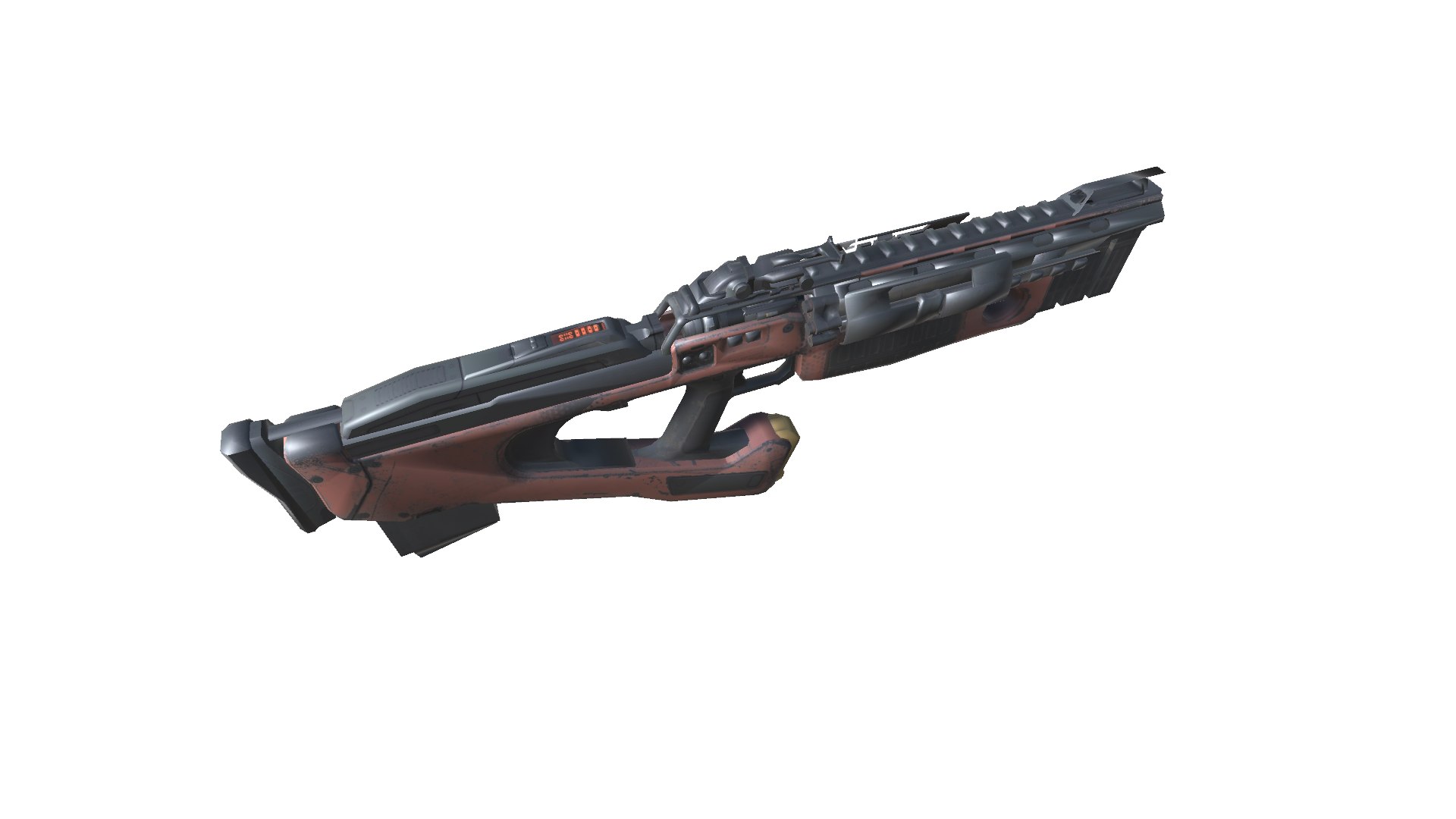 3D 29-assault Rifle Gauss-gun Model 3d Game Ready Model Low-poly 3D ...