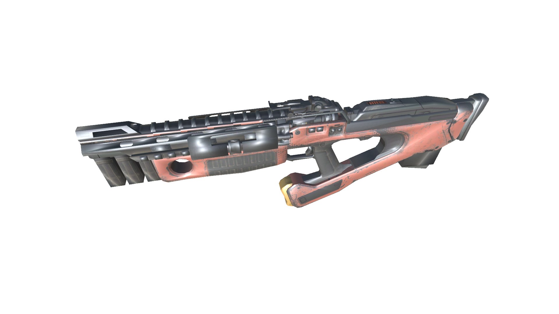 3D 29-assault Rifle Gauss-gun Model 3d Game Ready Model Low-poly 3D ...