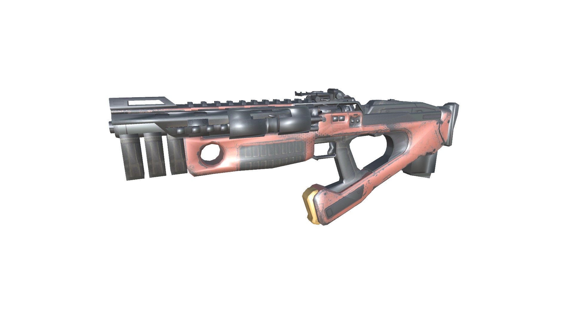 3D 29-assault Rifle Gauss-gun Model 3d Game Ready Model Low-poly 3D ...