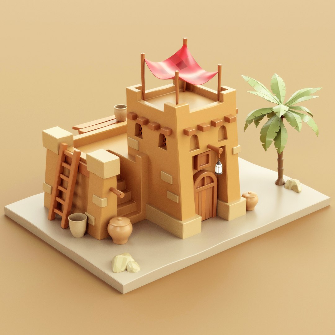 Arab House 01 3D Model - TurboSquid 1828261